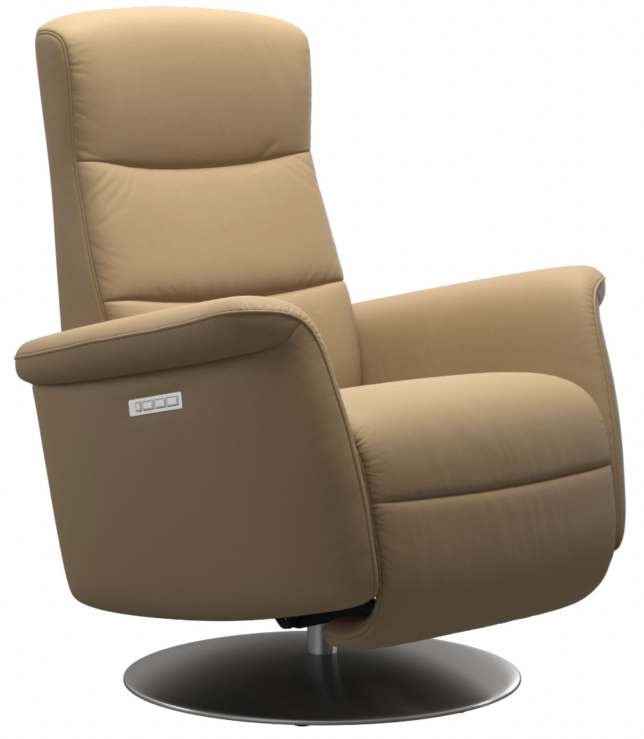 Ekornes Stressless Mike Large Power Steel Recliner *Quick Ship ...